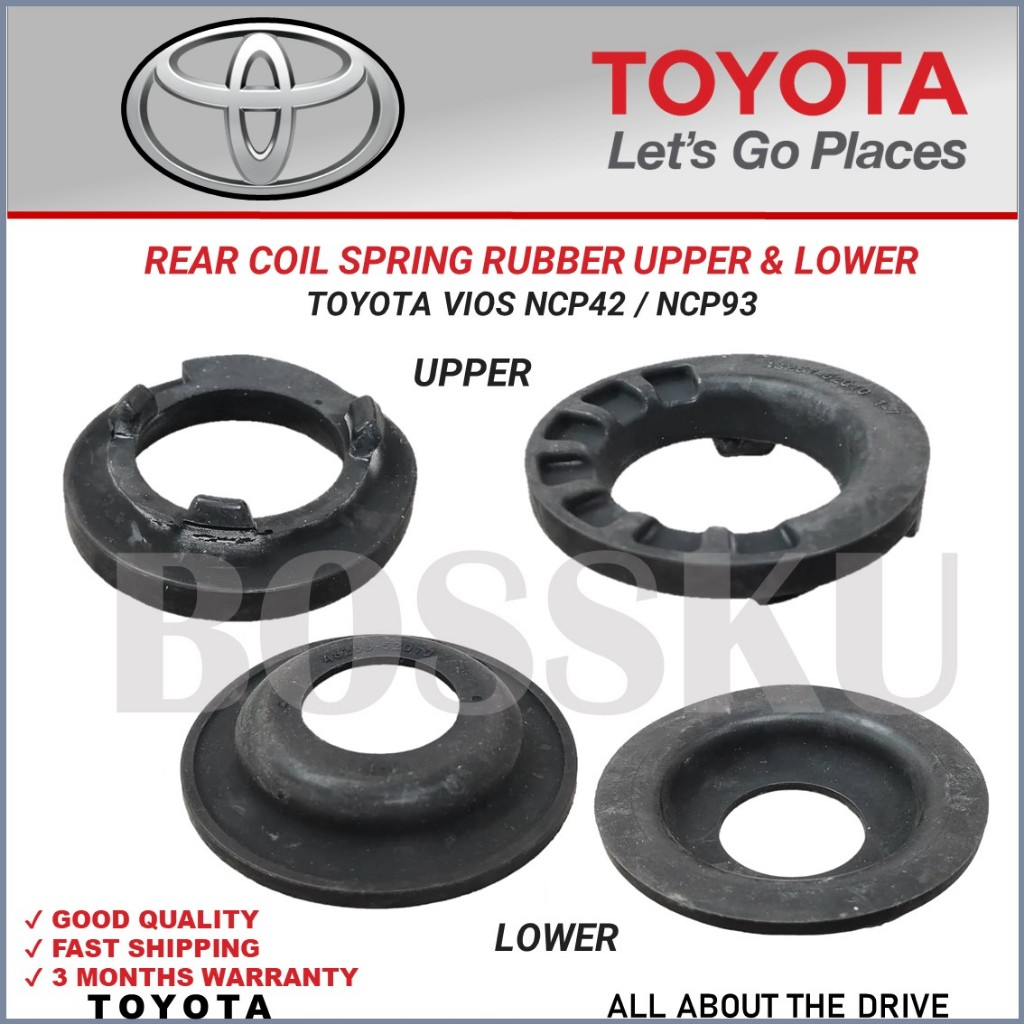 REAR COIL SPRING RUBBER UPPER AND LOWER 1INCH 1SET 4PCS - TOYOTA VIOS ...