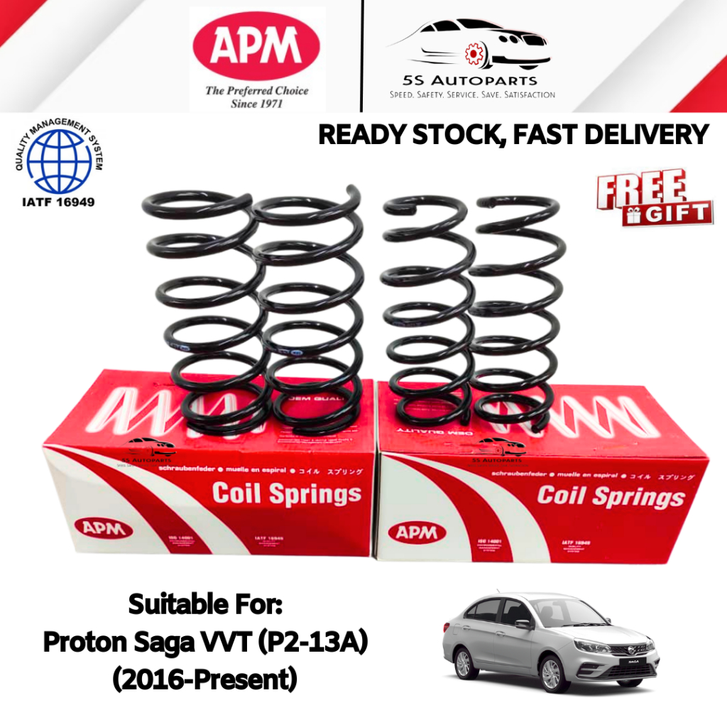 APM Proton New Saga VVT (2016-) Standard Coil Spring Front (Depan ...