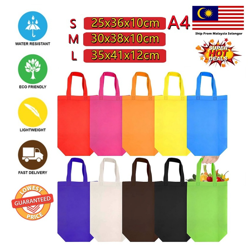 UMI A4 Size Plain Non Woven Bag Eco Friendly Reuseable Recycle Go Green ...