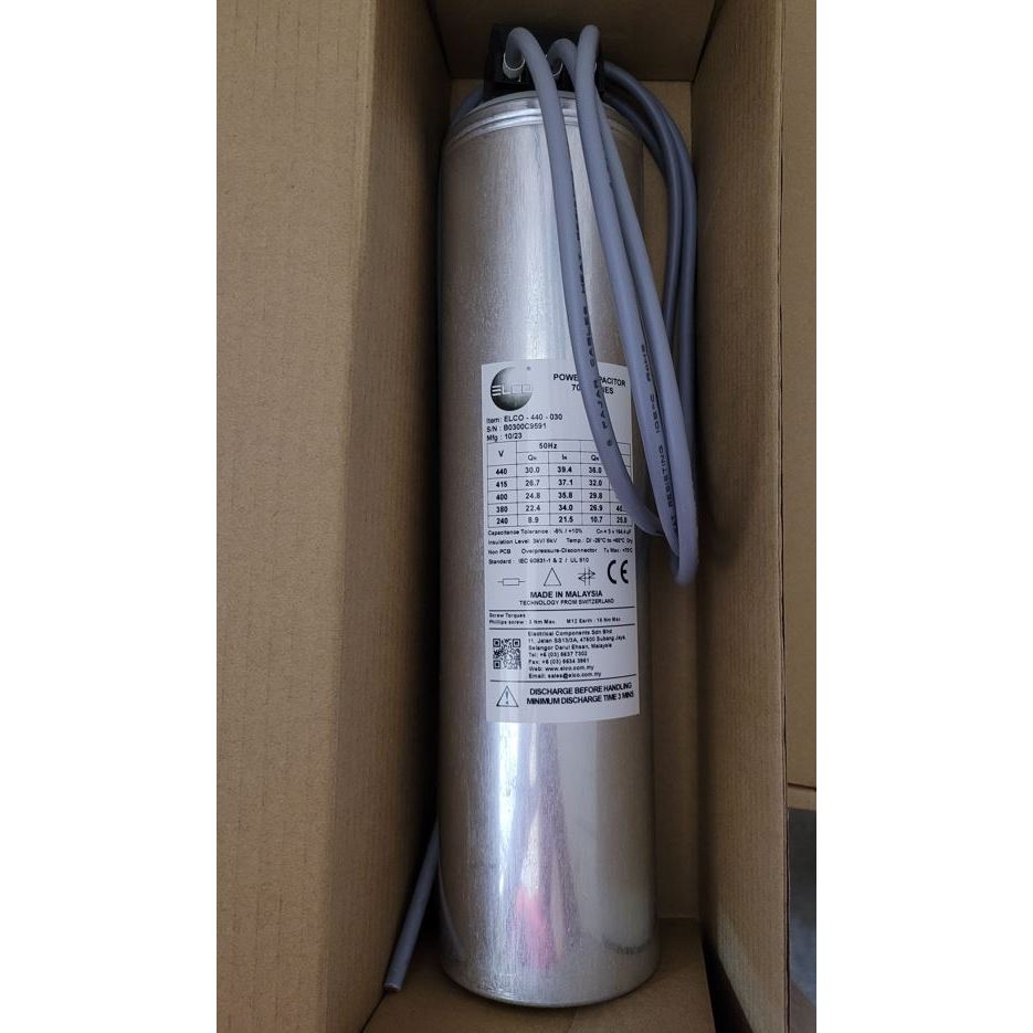 ELCO Capacitor cap bank 440v 525v power capacitor with cable | Shopee Malaysia