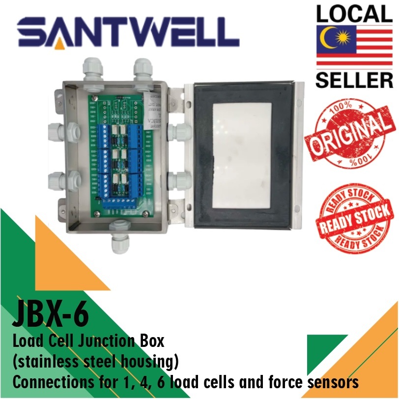 JBX-6 Load Cell Junction Box, Stainless Steel Enclosure, Load cell ...