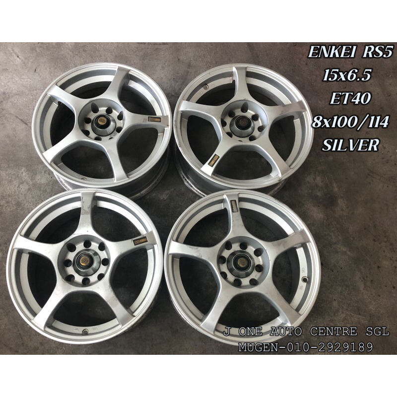 USED RIM ENKEI RS5 15 INCH FOR MYVI ALZA SAGA BLM WIRA VIOS YARIS JAZZ ...