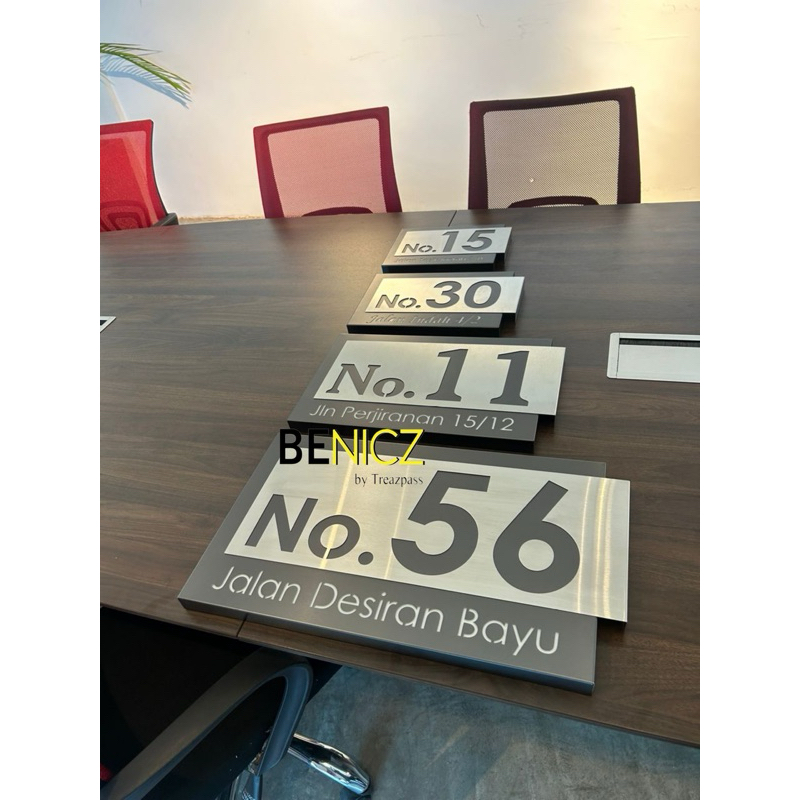 2025 Year New Modern Design House Number Plate Rumah Papan Nombor ...