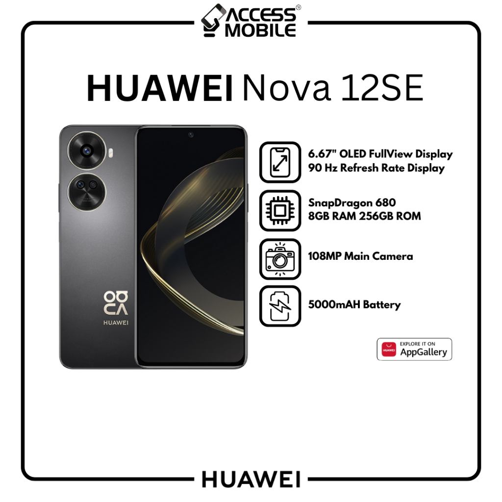 HUAWEI Nova 12 SE Smartphone 8GB RAM + 256GB storage | Shopee Malaysia