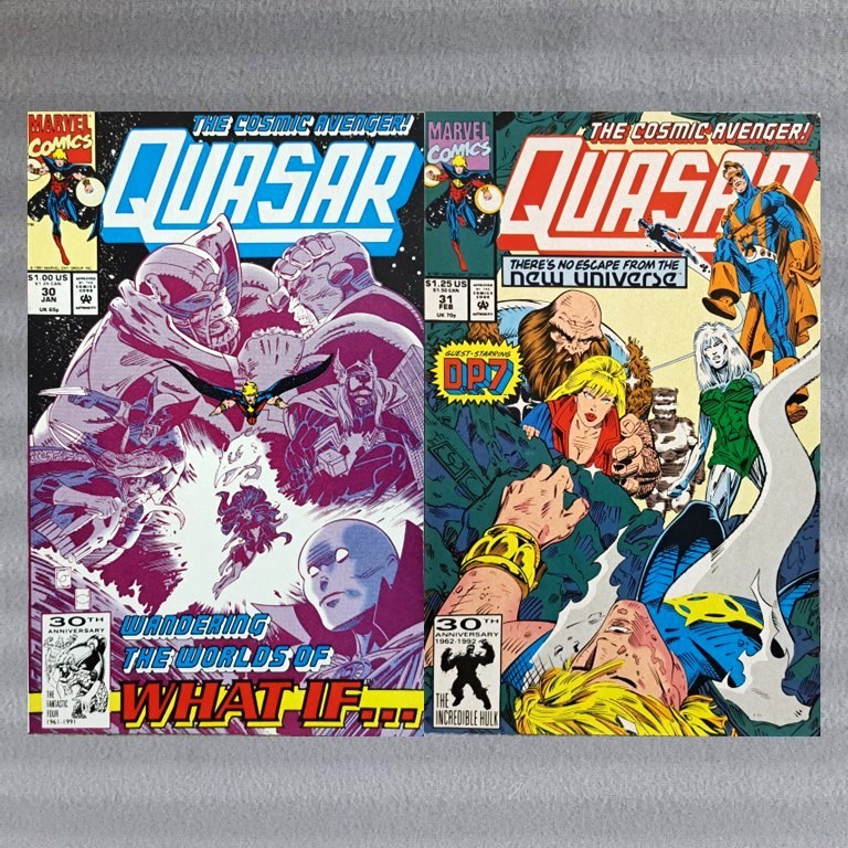 Quasar #30-#31 2/2 Complete Set (Marvel Comics) Key Issue: 1st App (Mark Gruenwald, Joel Zulueta ...