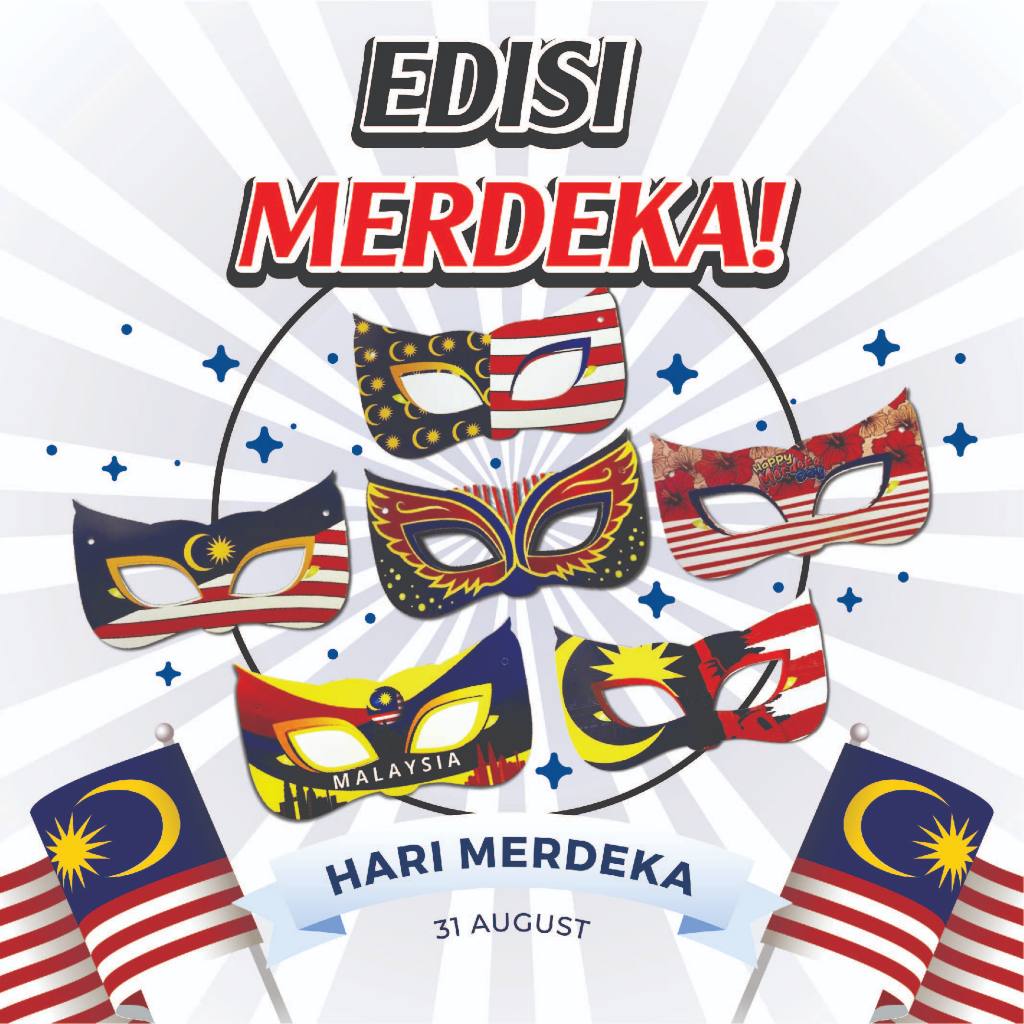 Topeng hari kemerdekaan / viral / Hari merdeka 2024/ Prop merdeka ...