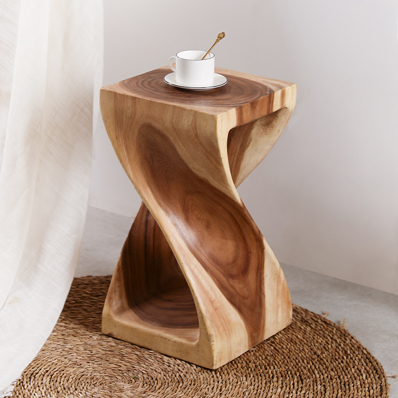 Creative solid wood stump original wood stump stool household square ...