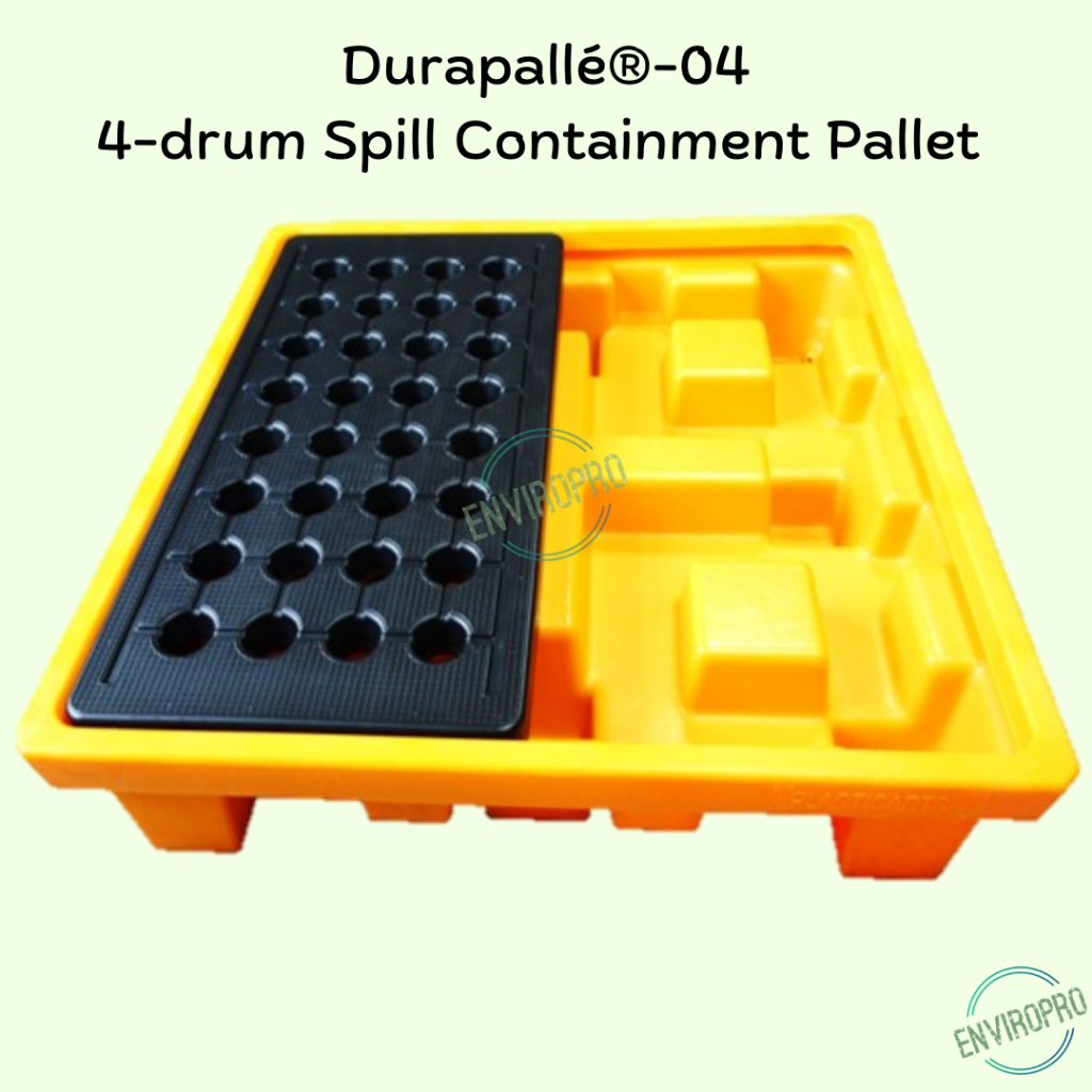 Durapallé® 4-drum 4-Way Spill Containment Pallet - SIRIM Tested For ...
