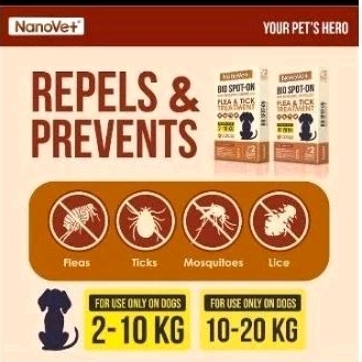 NANOVET@ Bio Spot-On Flea and Tick Treatment For Dog | Shopee Malaysia