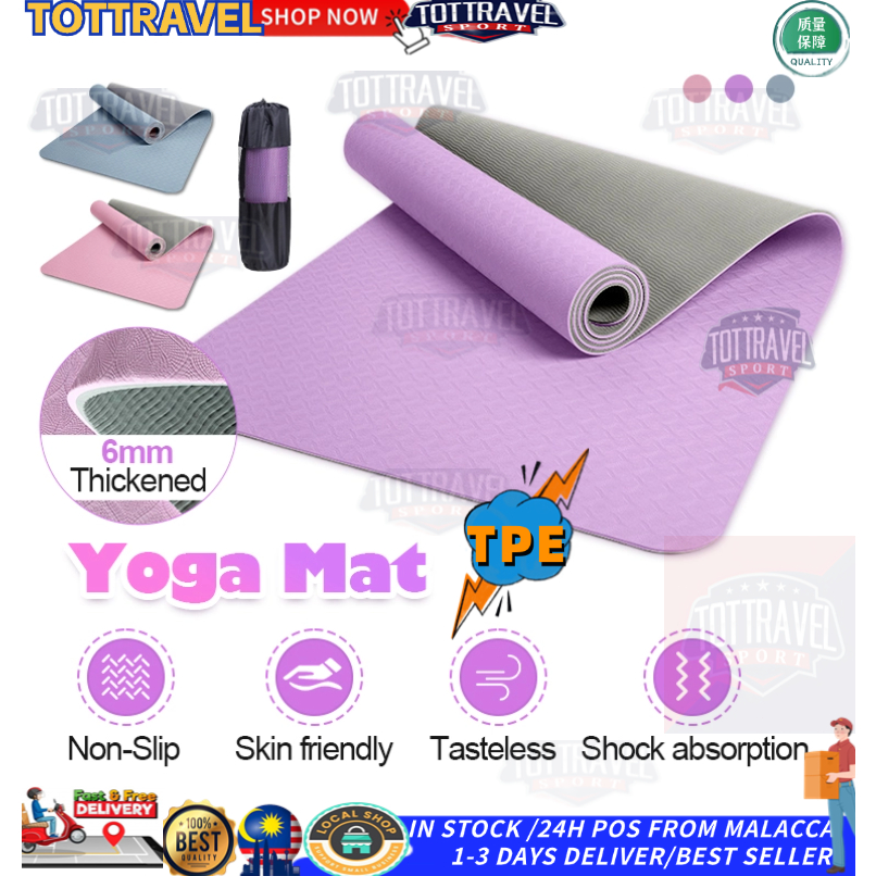 High quality TPE Yoga Mat Thick Non-Slip Mat Wrokout mat Matras yoga ...
