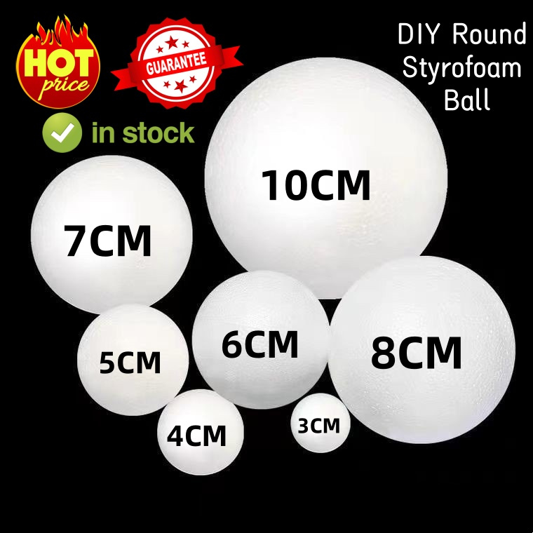 1-15cm DIY White Round Styrofoam Wedding Polystyrene Craft Foam Ball ...