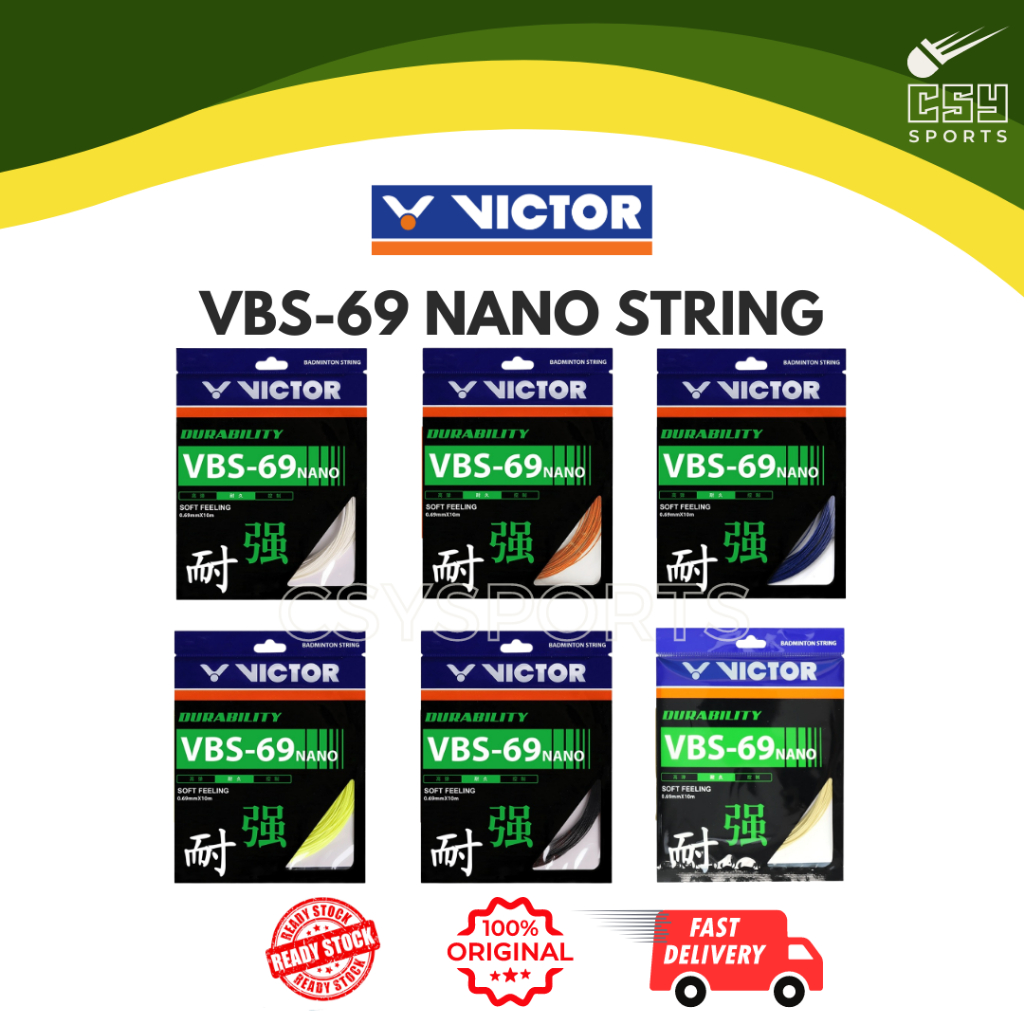 [100% ORI] VICTOR Badminton String VBS-69 Nano VBS69N | Shopee Malaysia