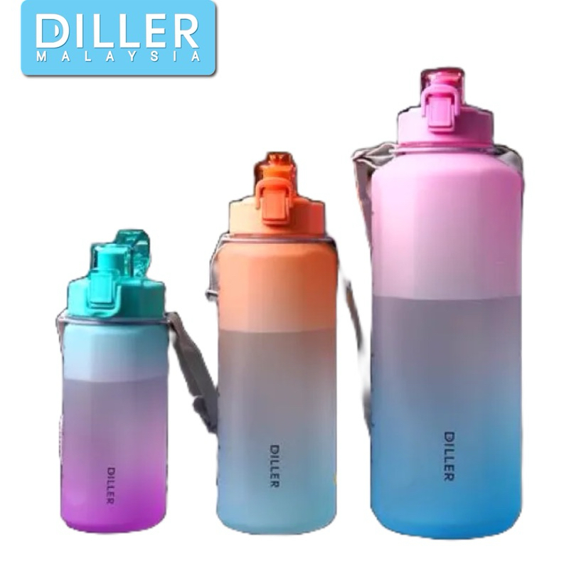 Diller Large Capacity PETG Mix Color Water Bottle (2000ml/4000ml ...