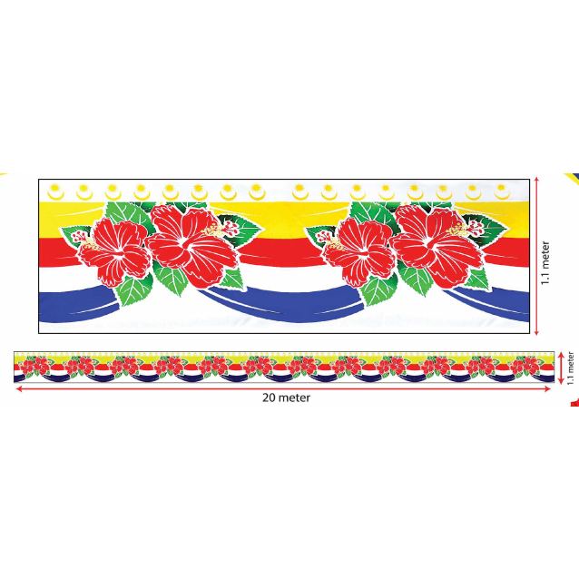 BANNER BUNGA RAYA REKAAN BATIK MALAYSIA BENDERA MERDEKA BUNTING 20METER ...