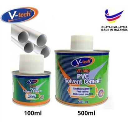 [Ready Stock] V-Tech VT300 Solvent Cement Gum PVC Pipe Glue 100gm 500gm | Shopee Malaysia