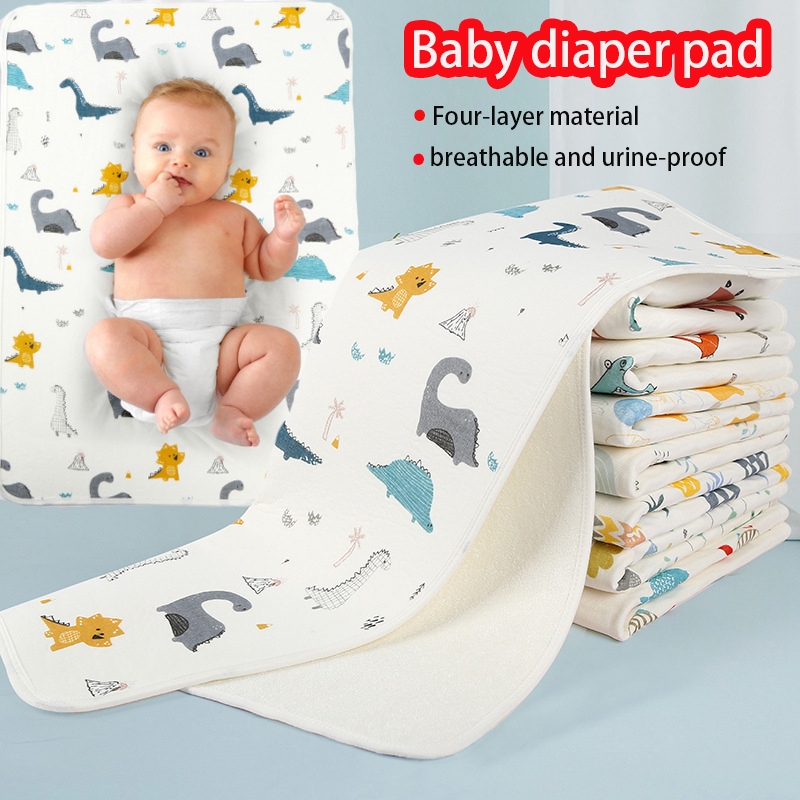 4-laye Baby Waterproof Urine Changing Pads Sheet Urine Pad Reusable ...