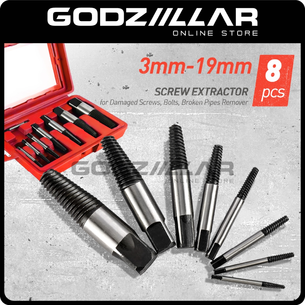 (8Pcs) Damaged Screw Remover | 2 Way Pipe Extractor 1/2”-3/4” Pipe ...