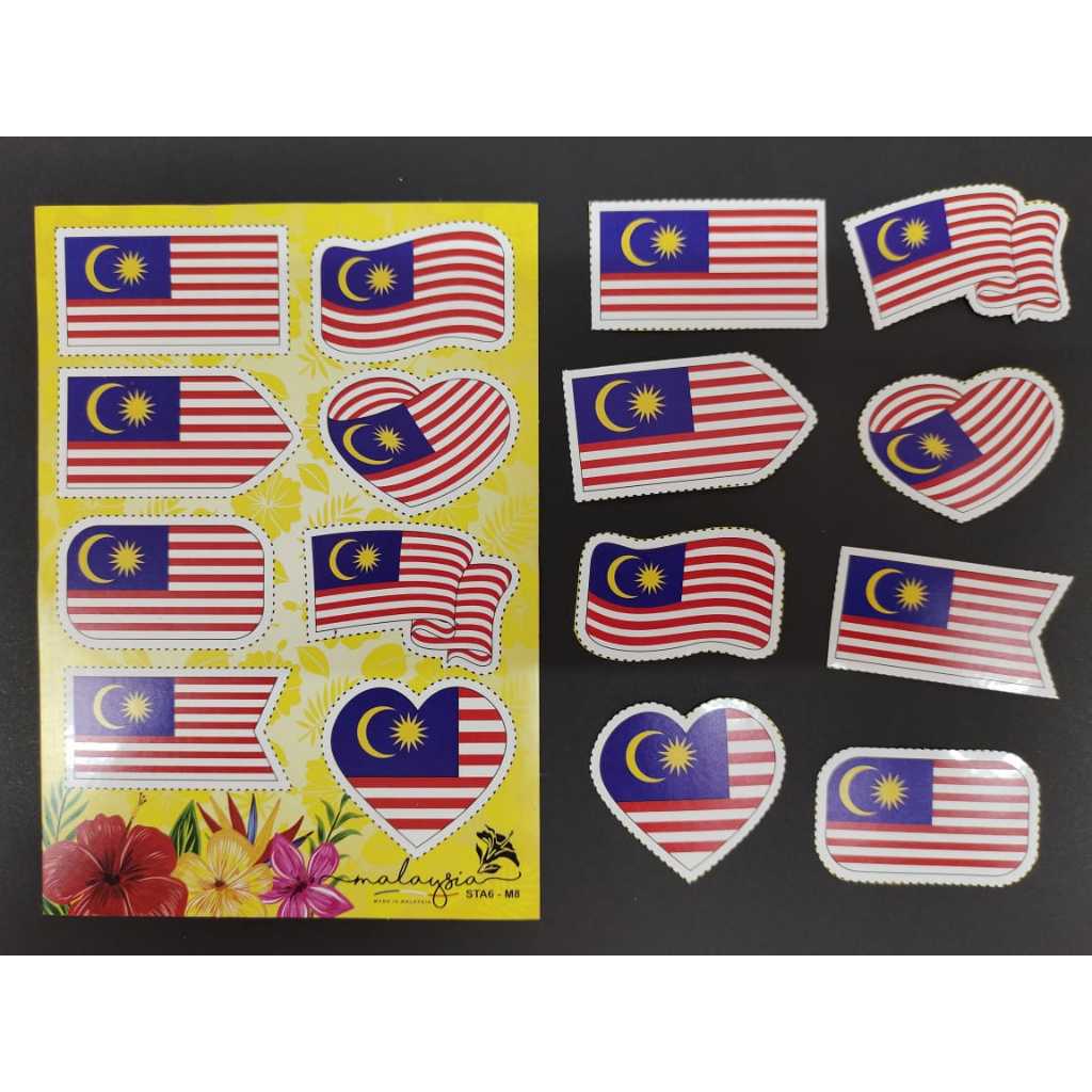 MALAYSIA FLAG A6 STICKER/MALAYSIA/STICKER/MERDEKA | Shopee Malaysia