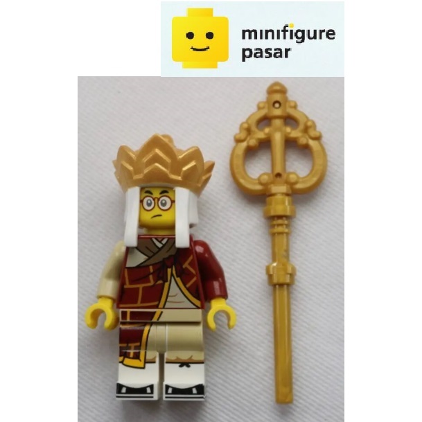 mk120 Lego Monkie Kid 80045 - Mr. Tang Dark Red Robe Gold Headdress ...