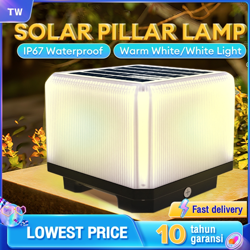 Lampu Pagar Solar Gate Light Outdoor Lighting IP67 Waterproof Solar ...