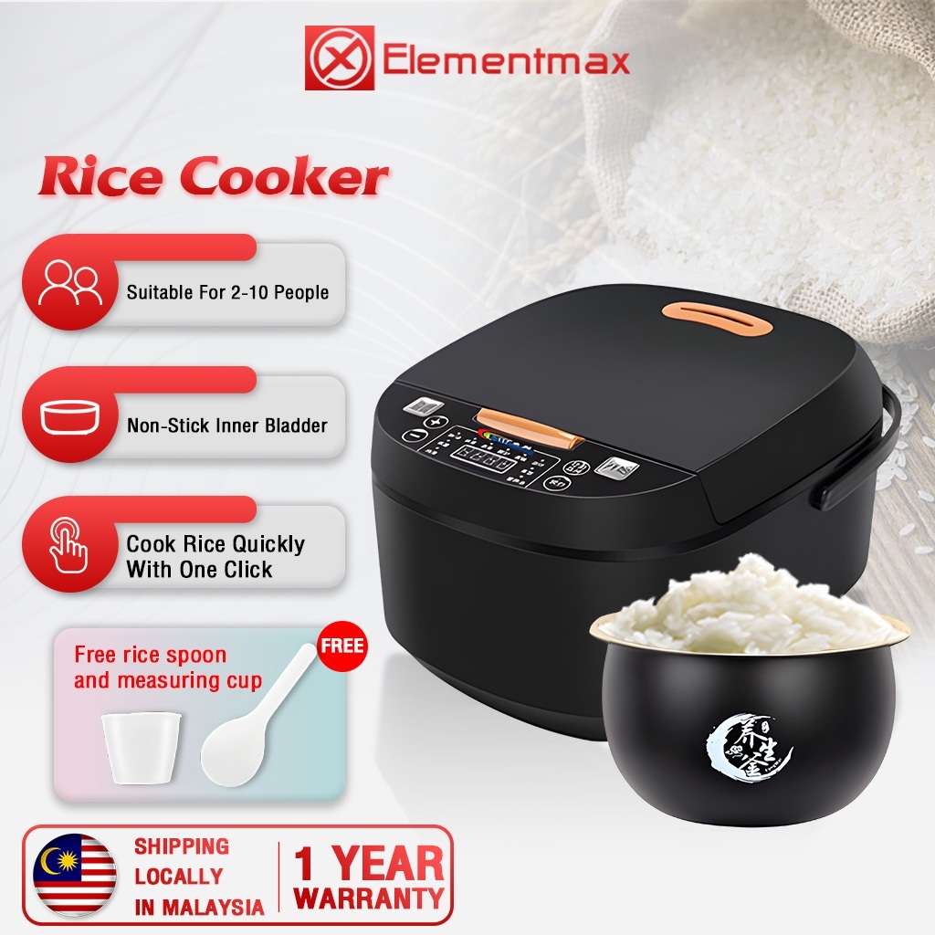 5L Big Rice Cooker Black Smart Screen Multifunction periuk nasi elektrik Non-Stick Rice Cooker ...