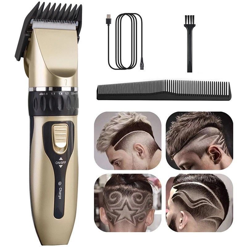 Hair Clipper Rechargeable Hair Trimmer Men Beard Trimmer Cutting ...