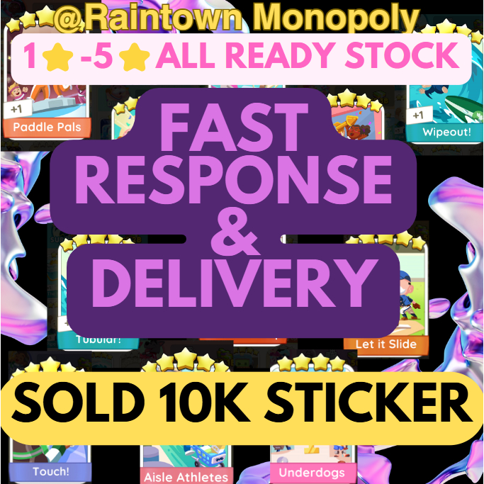 Monopoly Go Stickers 5⭐ [All Stickers Available]【Fast Respond & Fast ...