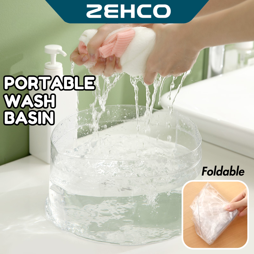 FaSoLa Travel Wash Basin Portable Water Bucket PVC Material Foldable ...