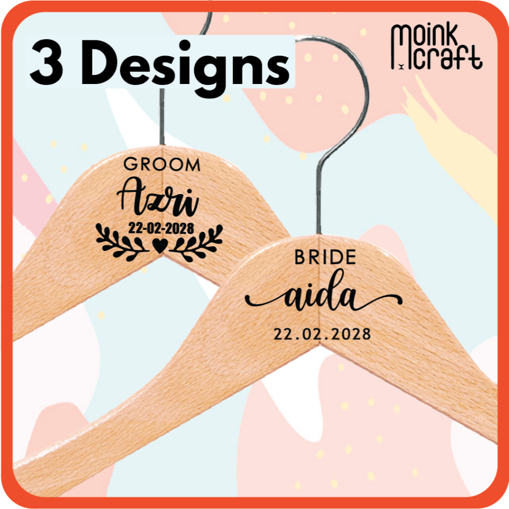 Wedding Hanger Bride Groom Vinyl Decal Sticker Customise | Shopee Malaysia