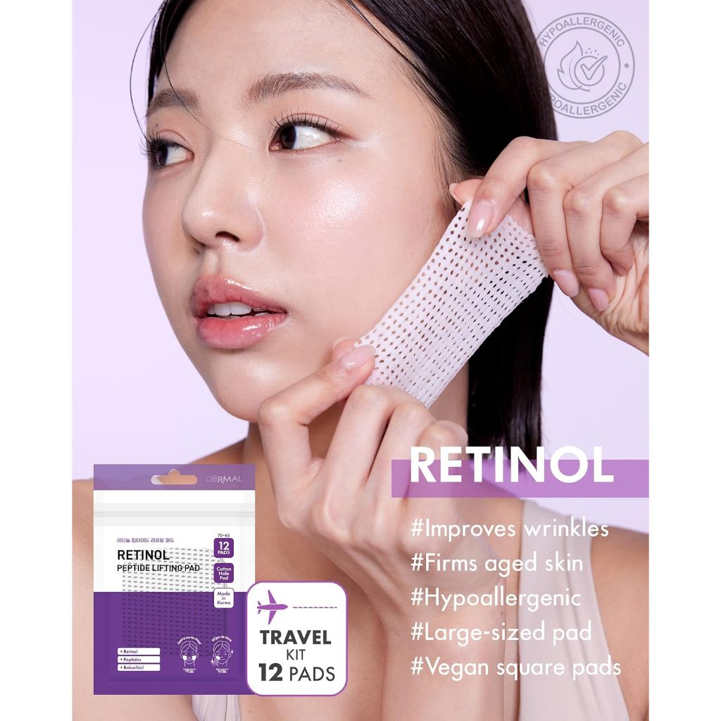 DERMAL Retinol Peptide Lifting Pad 12 sheets | Shopee Malaysia