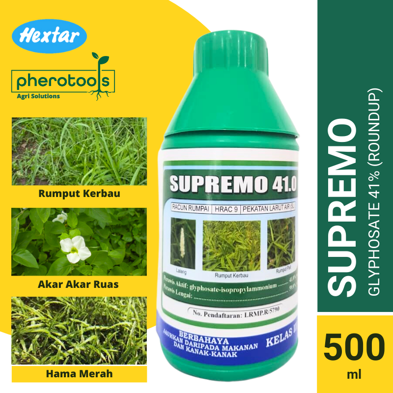 Pherotools (1L/500ML) Supremo 41.0 Broad Spectrum Herbicide Weed ...