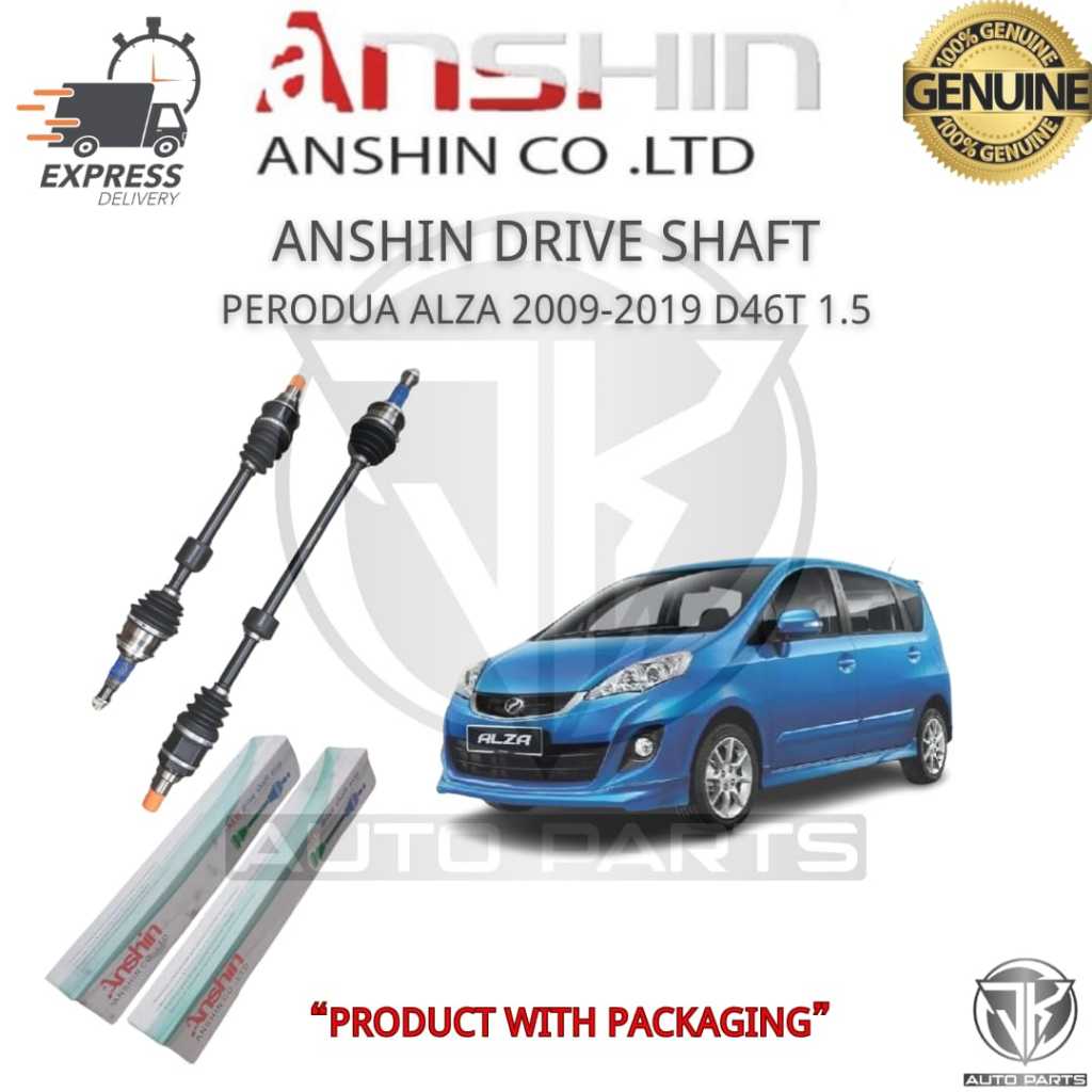 #ANSHIN#JAPAN DRIVE SHAFT PERODUA ALZA 2009-2019 D46T 1.5 (AUTO/MANUAL ...