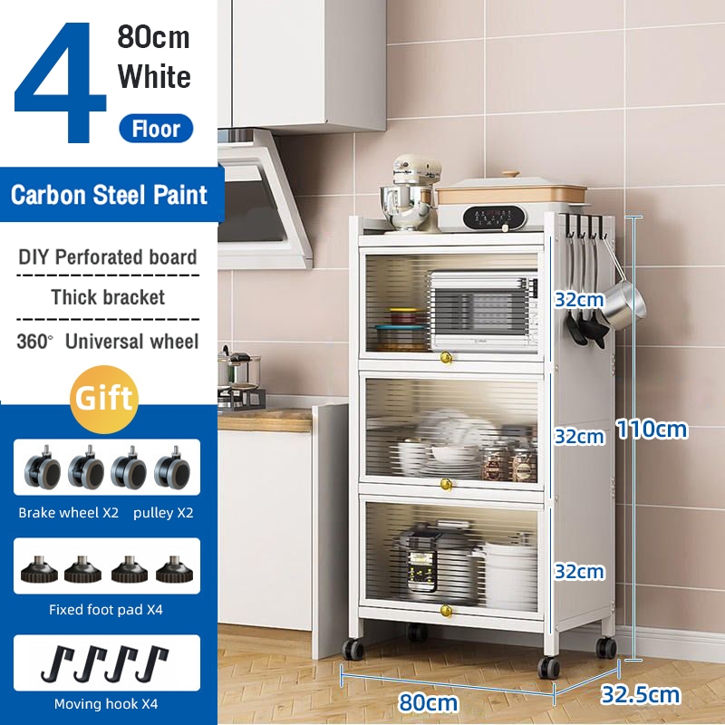 Kit 5 Layer Kitchen Cabinet Microwave Oven Rack Storage Shelves with ...