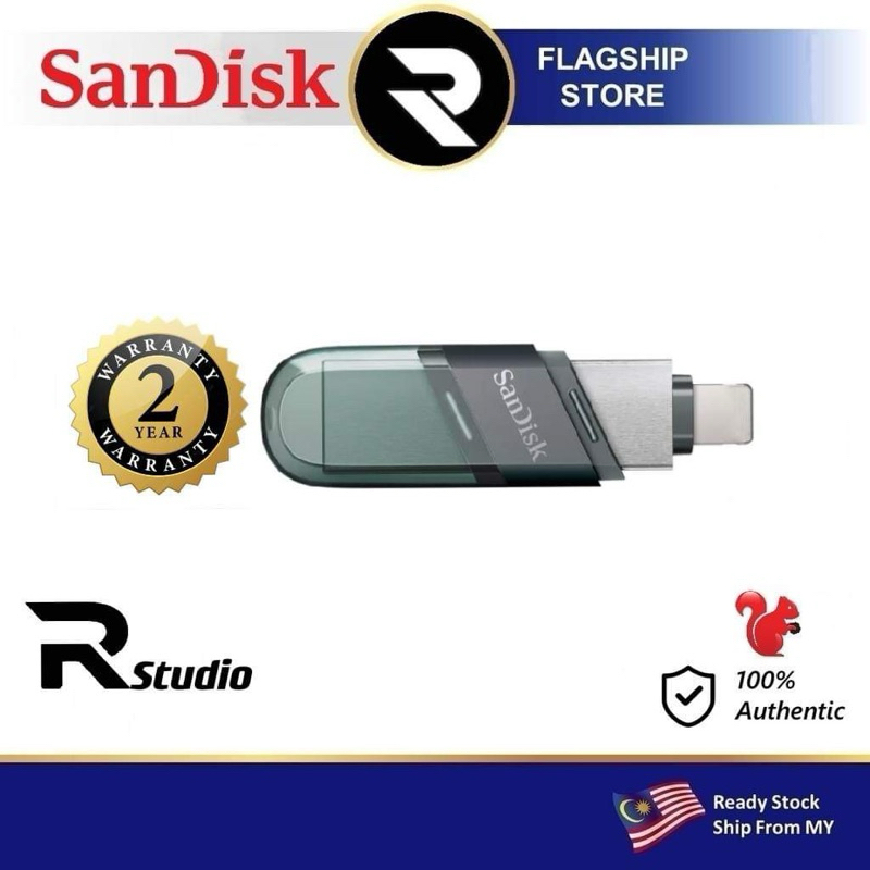SanDisk iXpand® USB 3.1 Flash Drive Flip for IOS SDIX90N - (32GB/64GB ...