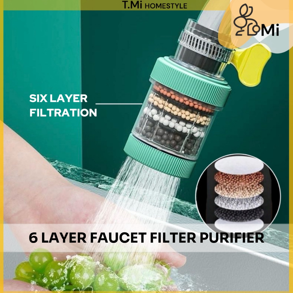TMi 6 Layer Faucet Nozzle Filter Purifier Kitchen Tap Water Shower ...