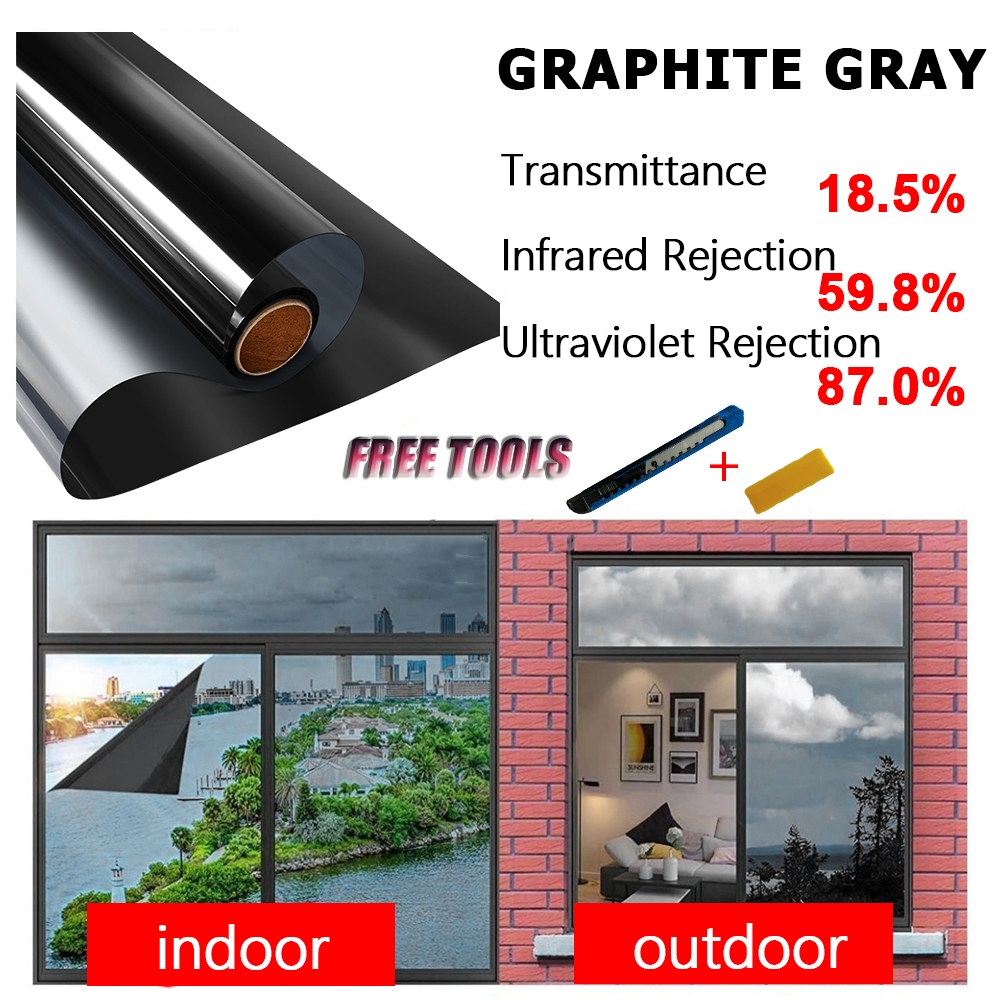 [Custom Size ]WEFILM Tinted Rumah Window Tinted Film One Way Privacy ...