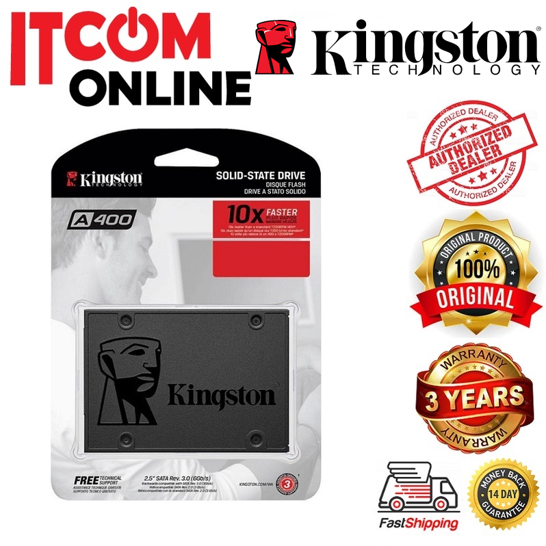 KINGSTON A400 120GB 240GB 480GB 960GB 2.5' SATA SSD (SA400S37/120G SA400S37/240G SA400S37/480G ...