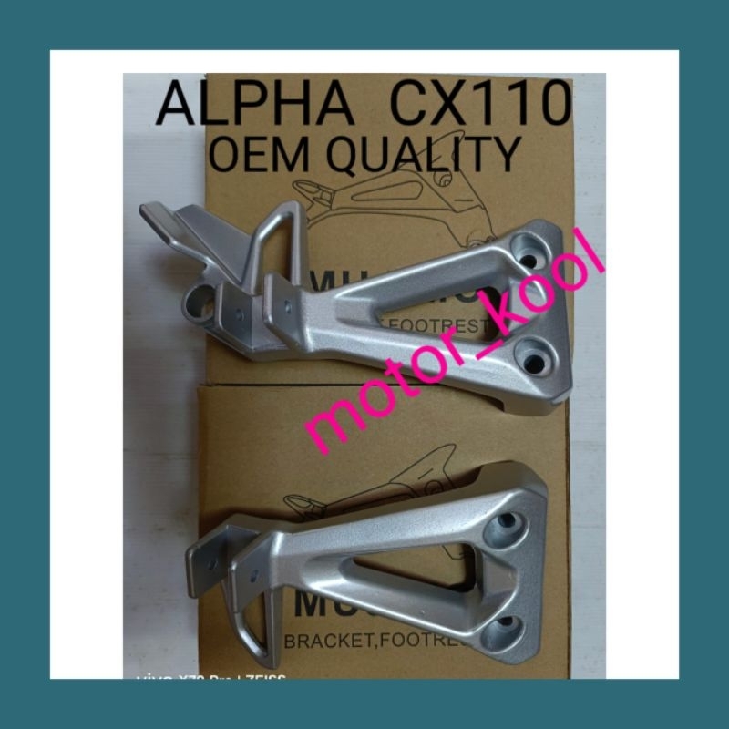 WAVE110 ALPHA CX110 FOOTREST BRACKET SET ALPHA SEPASANG KIRI KANAN ...