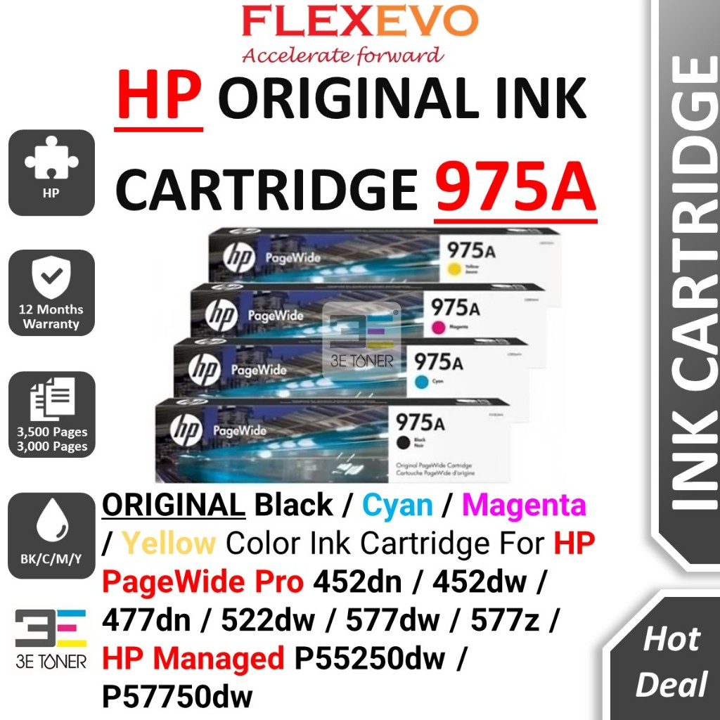 975A 975 975X Ink Cartridge Genuine for 452dn 452dw 477dn 522dw 577dw ...