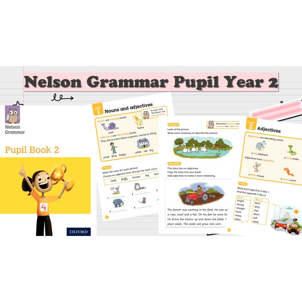 [PRE418] 67 pages Nelson Grammar Pupil Book 2 Year 2 Workbook Worksheet ...