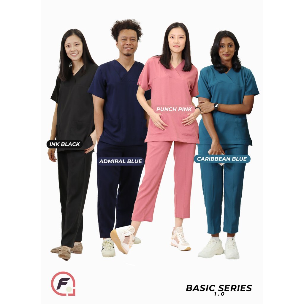 LADIES SCRUBS SET- READYSTOCK- BASIC SERIES 1.0 | MEDICAL SCRUB SUIT ...