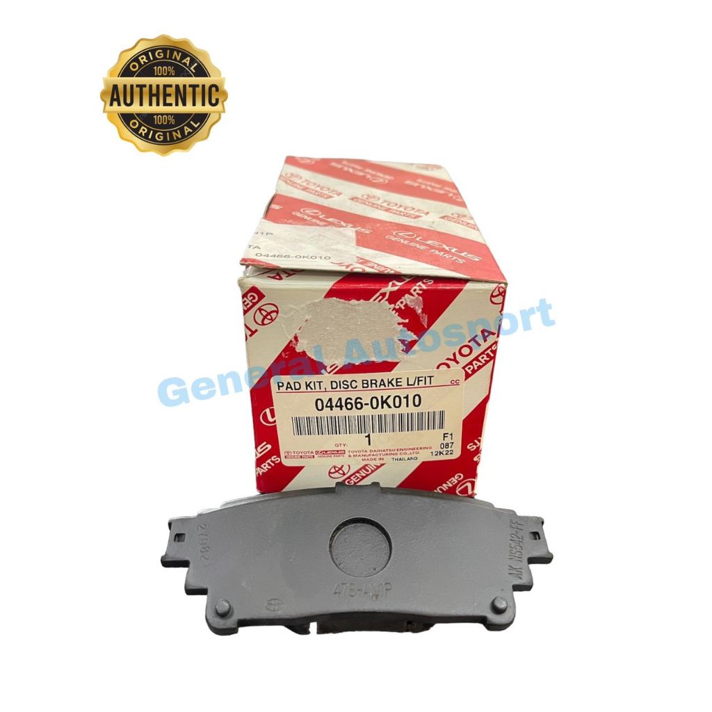 Original Rear Disc Brake Pad Toyota Fortuner TGN156 04466-0K010 ...