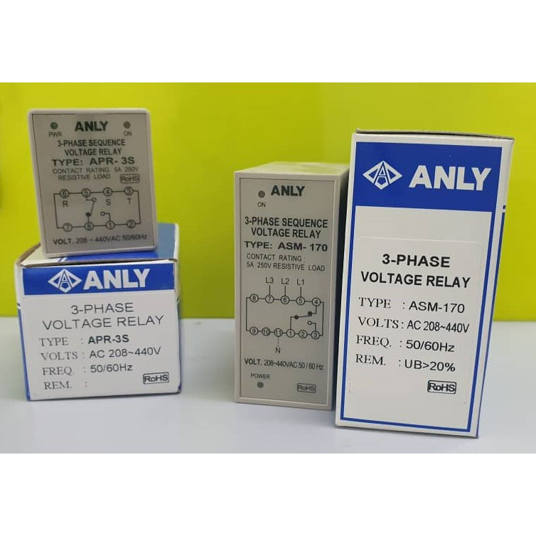 ANLY 3 Phase Sequence Voltage Relay (ASM-170) | Shopee Malaysia