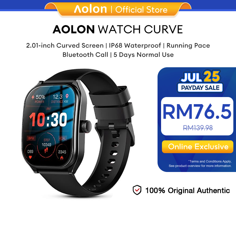 Aolon Curve HD Curved Screen Waterproof Original Fitness Heart Rate ...