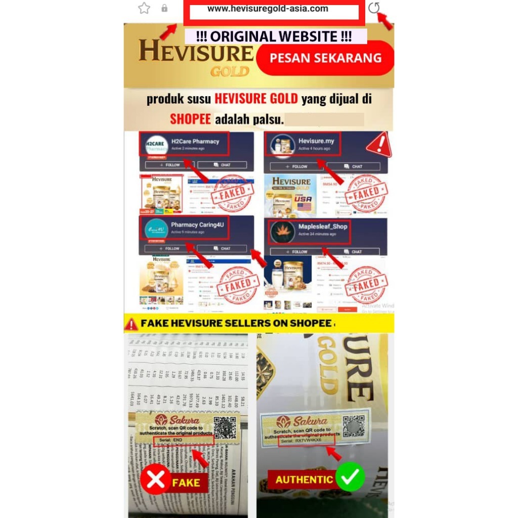 [2 Tins Hevisure][PHARMACY STOCK][100%ORIGINAL][READY STOCK] Hevisure ...