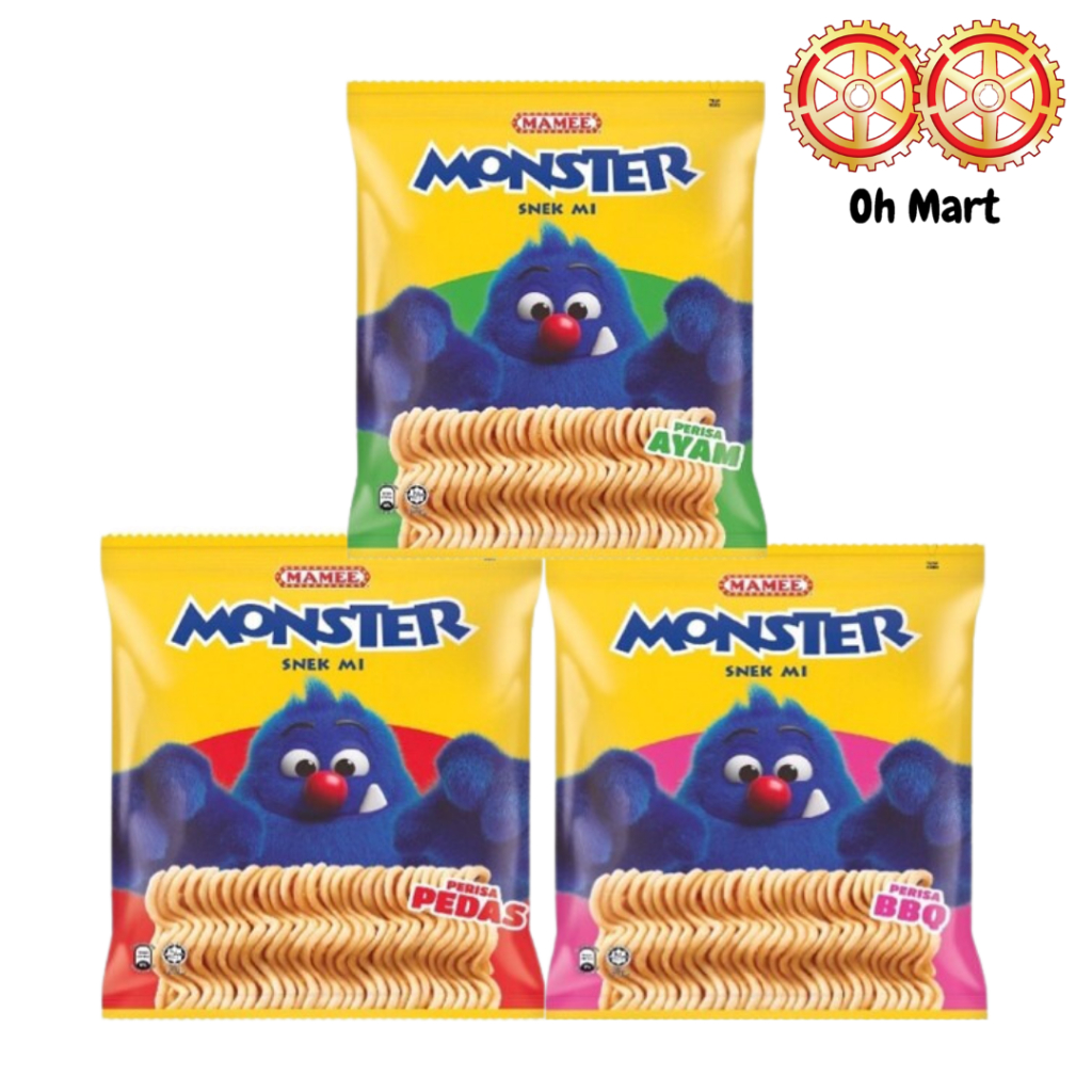 Mamee Monster Snek Mi Value Pack (25g x 10 packs) Assorted Flavors ...