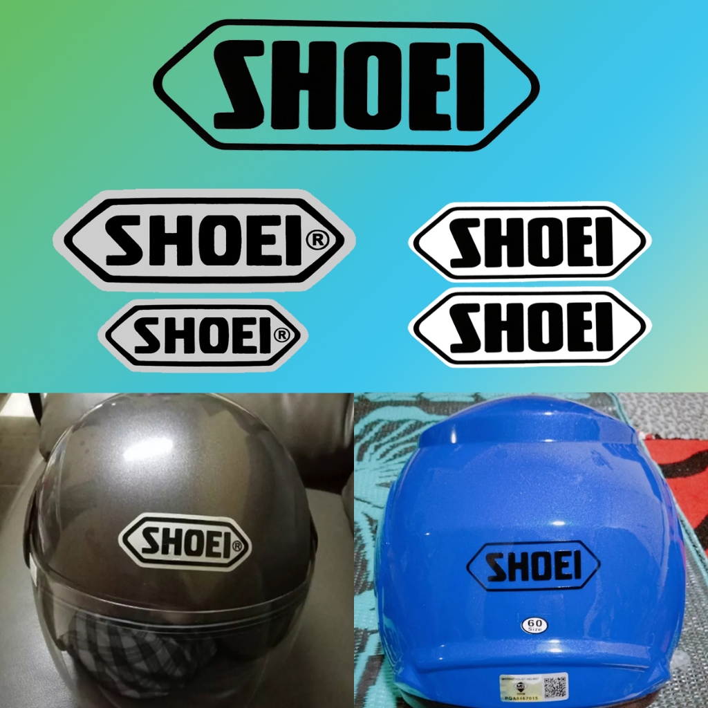 Sticker Helmet Sticker Motor SHOEI Single Double Tampal Luar | Shopee ...