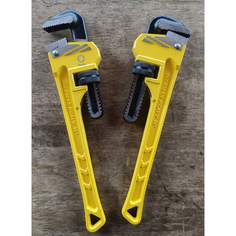 PIPE WRENCH Heavy Duty Pipe Wrench Adjustable Plumbing Pliers Clamp ...