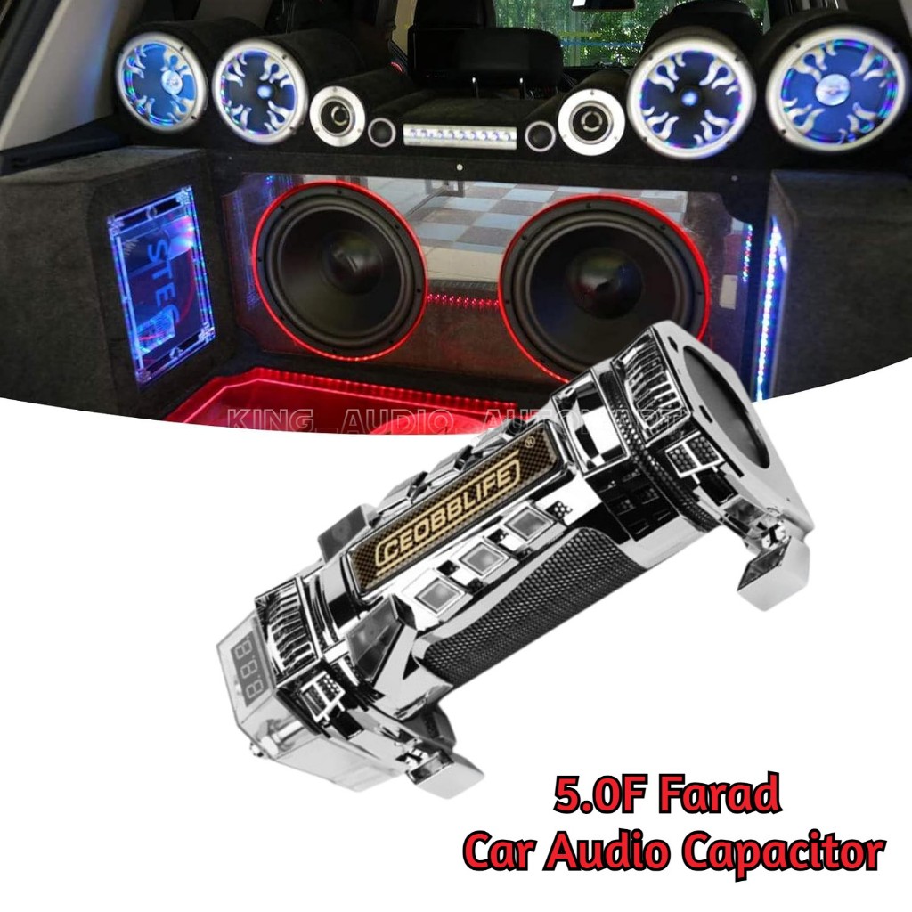 5F 5.0 Farad Car Capacitor Super Power Subwoofer Modified 5.0 LED ...