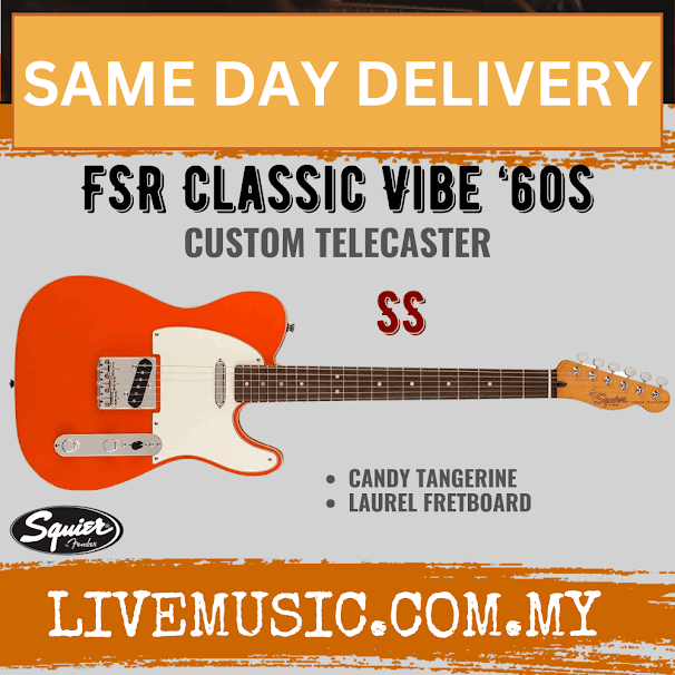 Squier FSR Classic Vibe 60s Custom Telecaster Electric Guitar, Indian ...